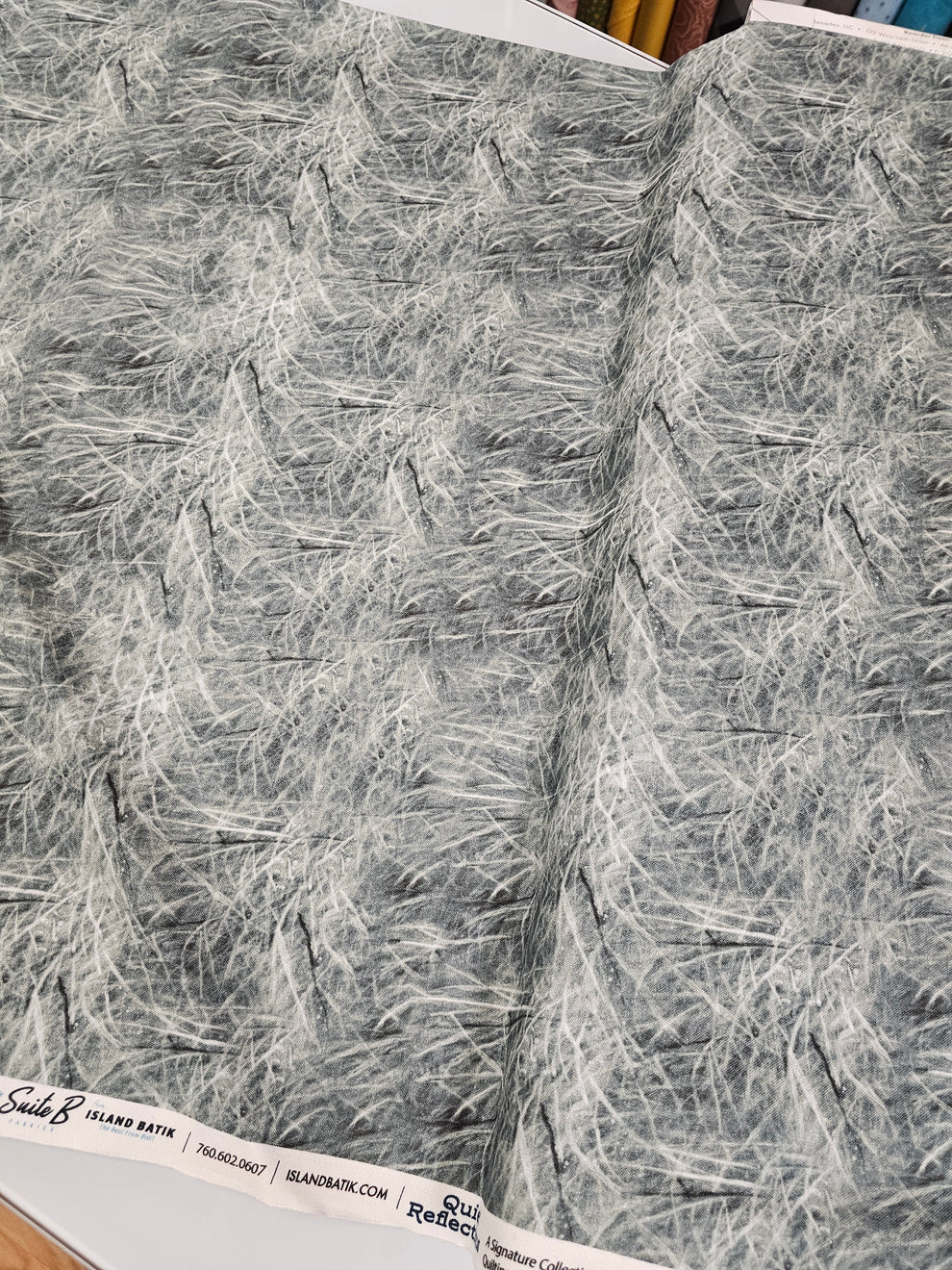 Suite B for Island Batik Quiet Reflections Twigs and Snow Gray Tones 9 ...