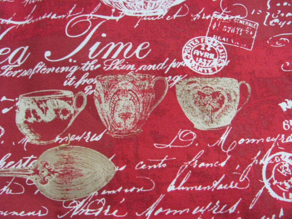 4010 Waverly Cotton Duck Cloth Teatime Red – Fabric 4 Fun LLC