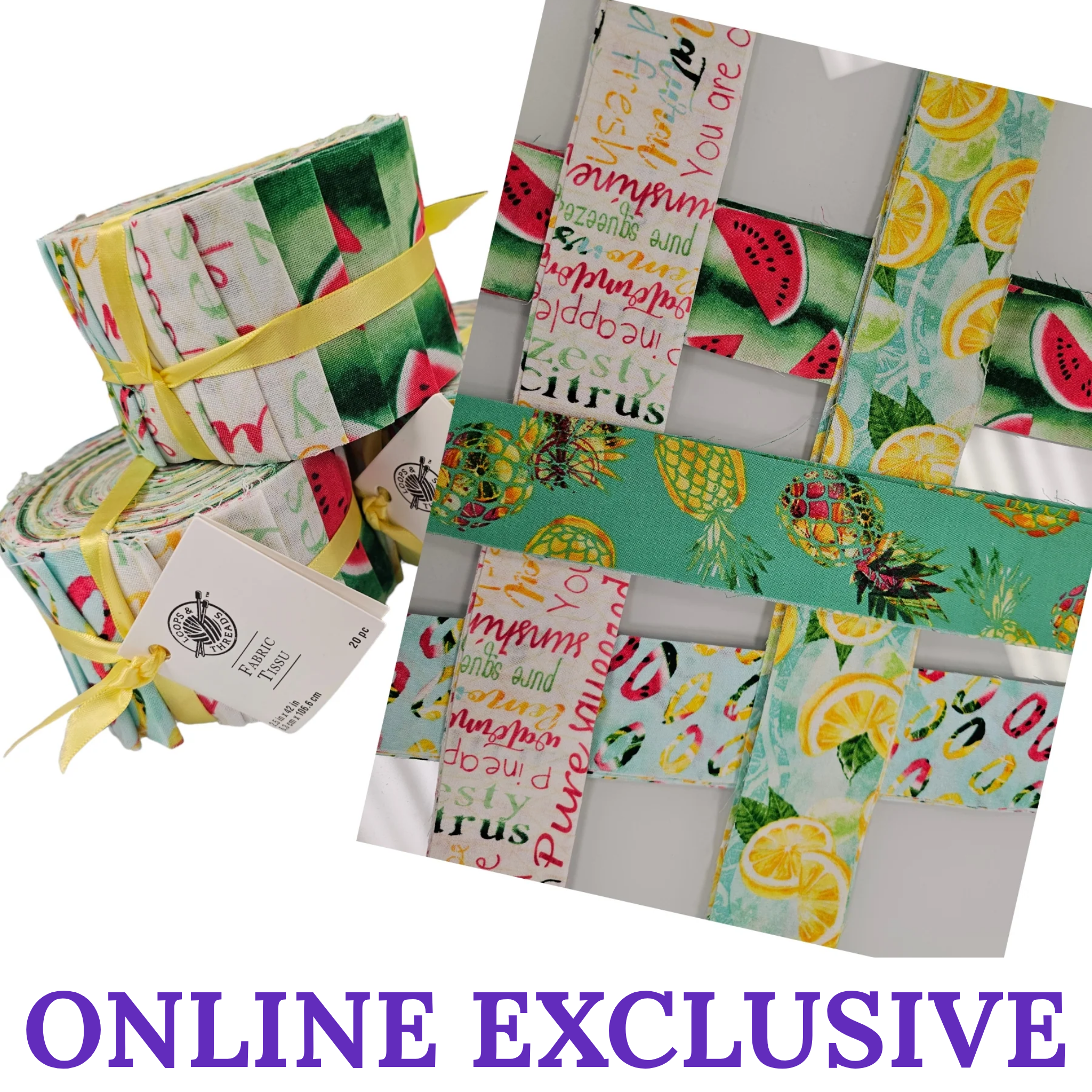 2 1/2" Strip Set SUMMER & FRUIT PRINTS by Loop & Threads ONLINE EXCLUS ...