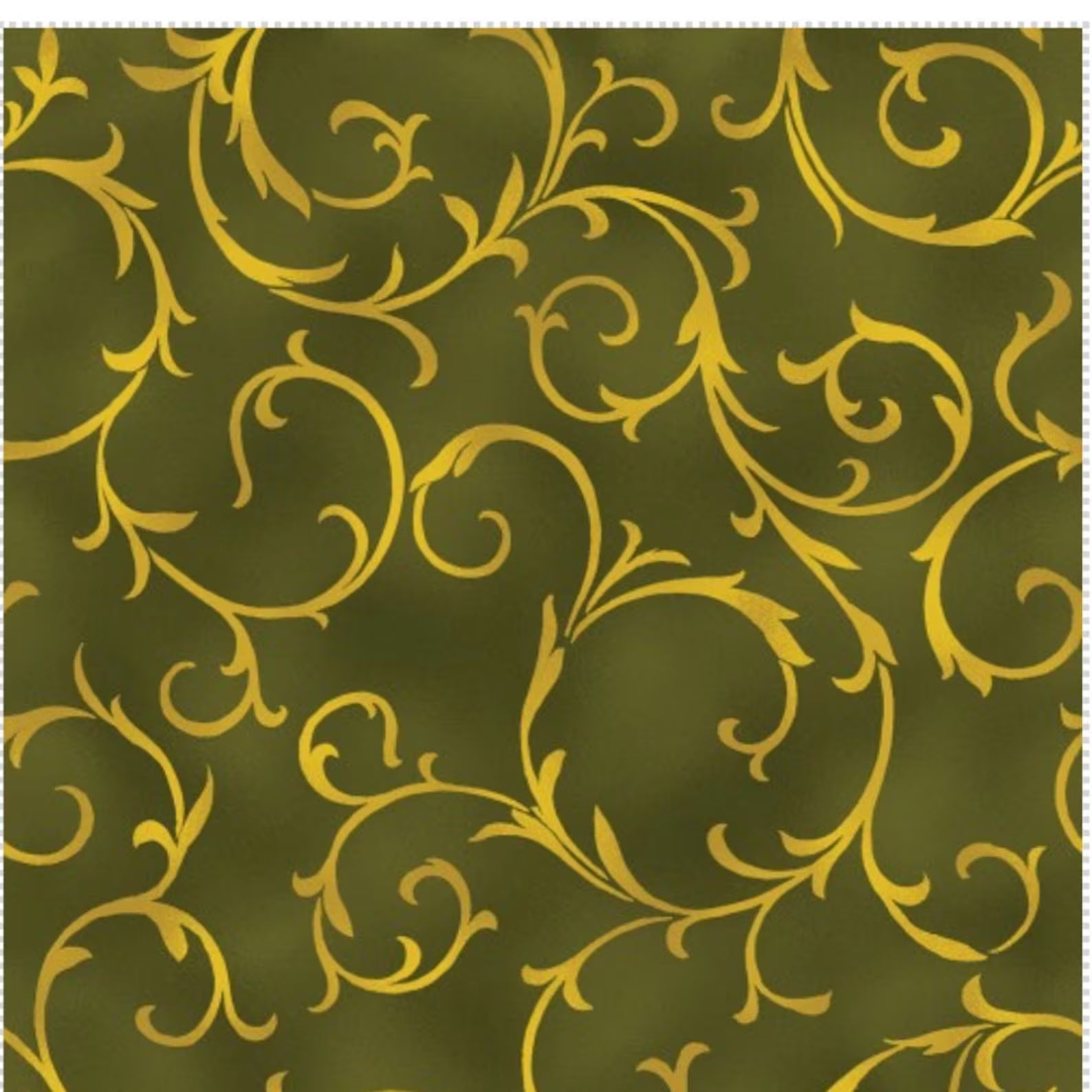 8104 Benartex Designer Fabrics Flower Festival Swirling Vine Olive 302 ...